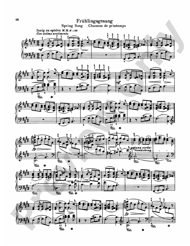 Schumann: Album for the Young, Op. 68: Spring Song Part - Digital Sheet ...