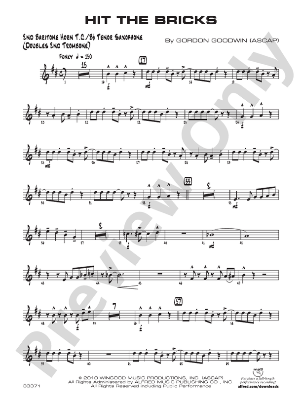 Hit the Bricks: 2nd Baritone T.C.: 2nd Baritone T.C. Part - Digital ...