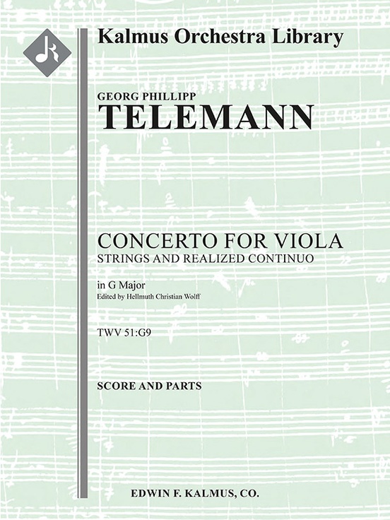 Concerto for Viola in G, TWV 51:G9: String Orchestra: Georg Phillipp ...