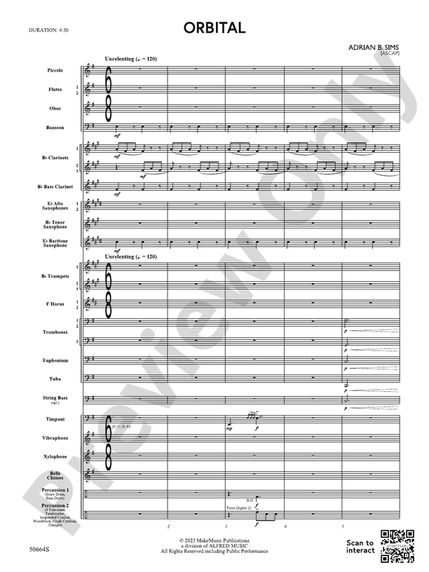Orbital: Score: Concert Band Conductor Score & Parts - Digital Sheet ...