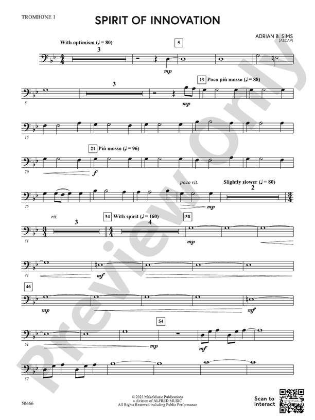 Spirit of Innovation: 1st Trombone: 1st Trombone Part - Digital Sheet ...
