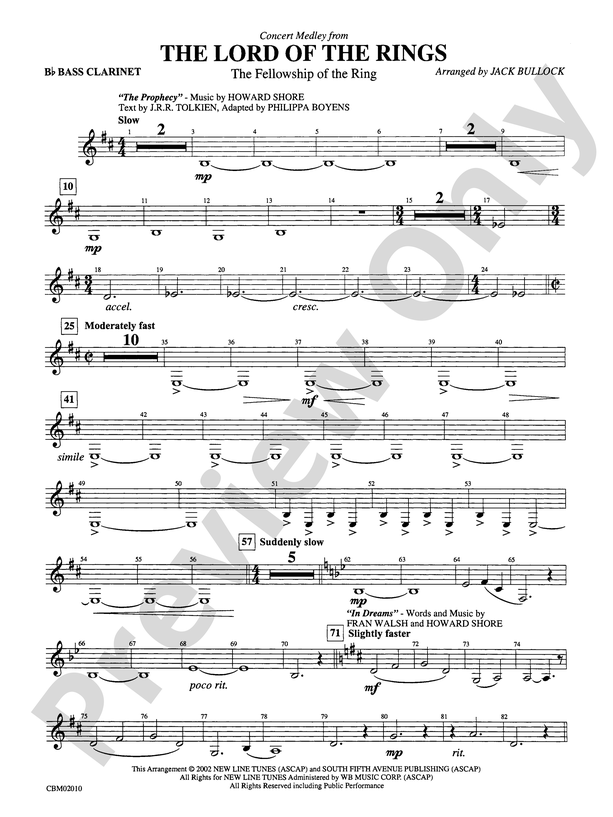 The Lord of the Rings: The Fellowship of the Ring, Concert Medley from ...