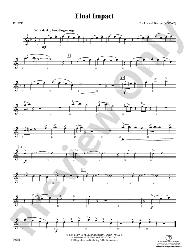 Final Impact: Flute: Flute Part - Digital Sheet Music Download