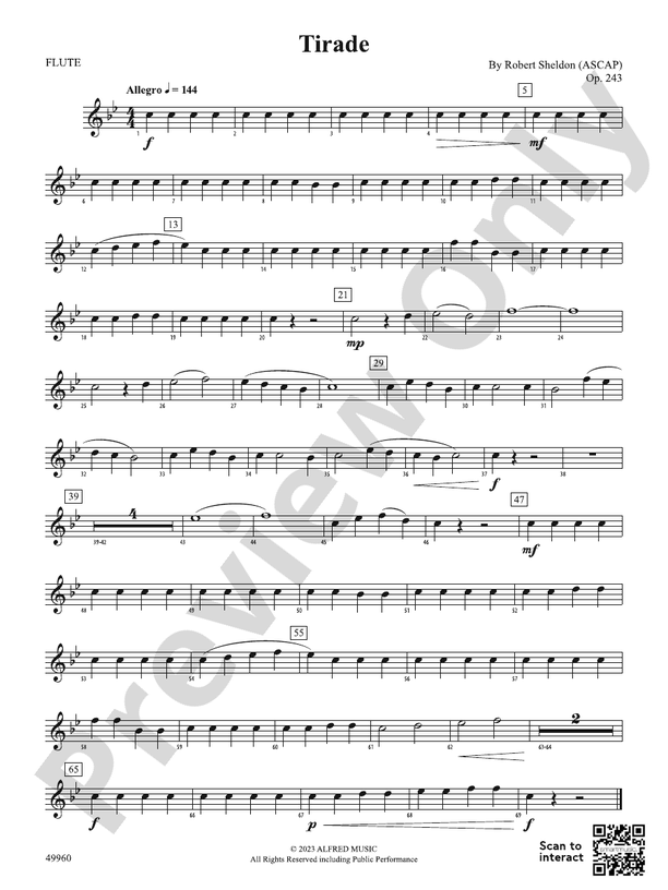 Tirade: Flute: Flute Part - Digital Sheet Music Download