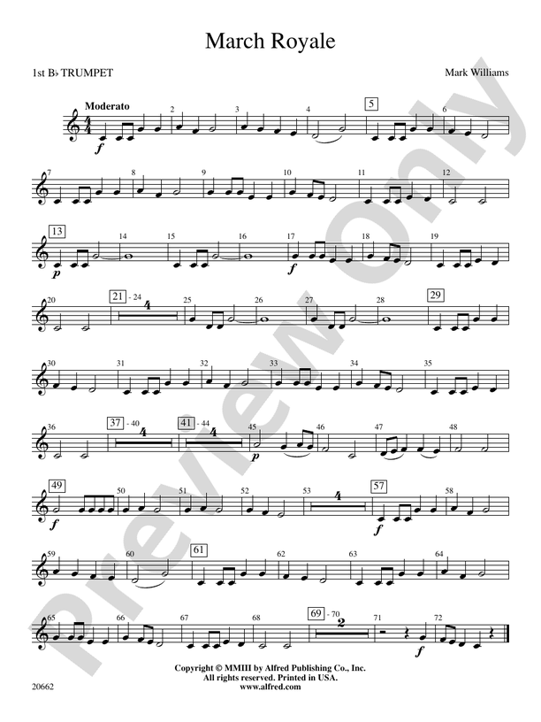 March Royale: 1st B-flat Trumpet: 1st B-flat Trumpet Part - Digital ...