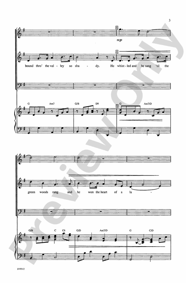 The Gypsy Rover: 3-Part Mixed Choral Octavo - Digital Sheet Music Download