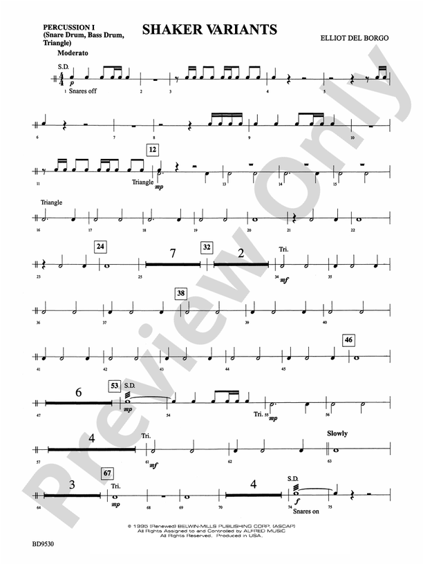 Shaker Variants: 1st Percussion: 1st Percussion Part - Digital Sheet ...