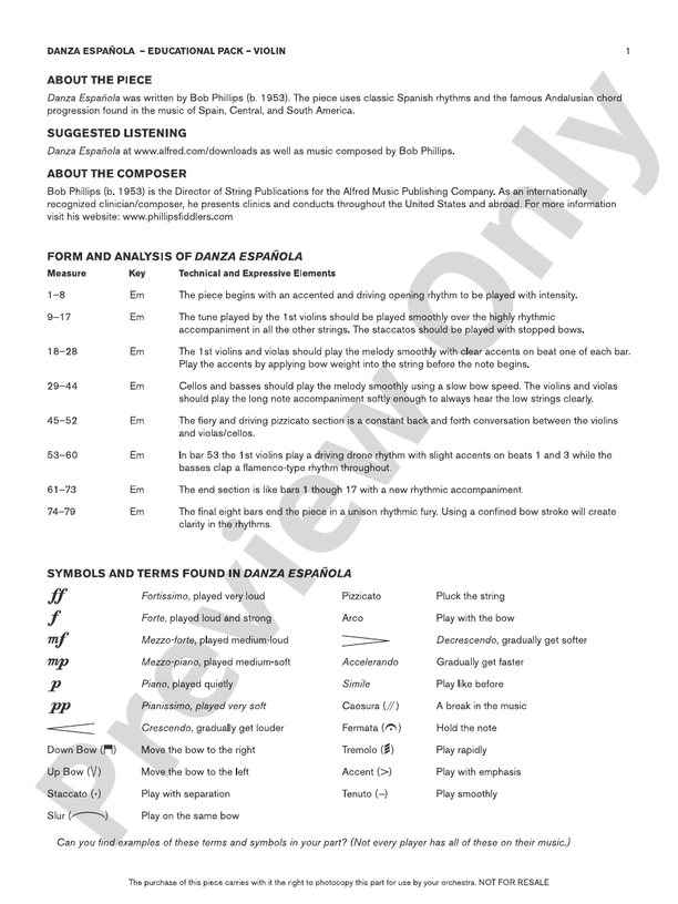 Danza Española: Violin Educational Pack: Violin Educational Pack Part ...