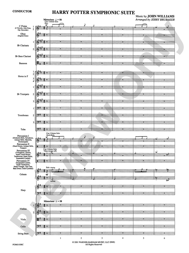Harry Potter Symphonic Suite: Score: Full Orchestra Score - Digital ...