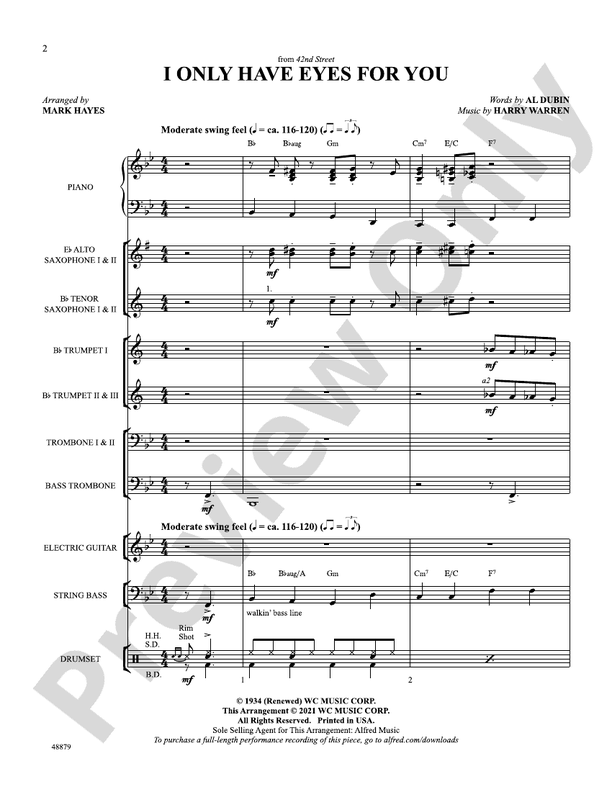 I Only Have Eyes for You: Score: Choir Score - Digital Sheet Music Download