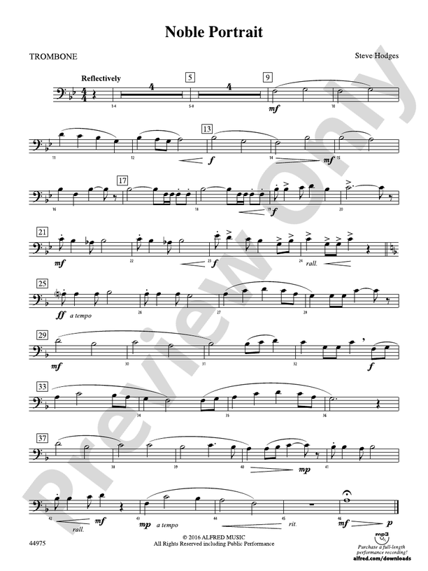 Noble Portrait: 1st Trombone: 1st Trombone Part - Digital Sheet Music ...