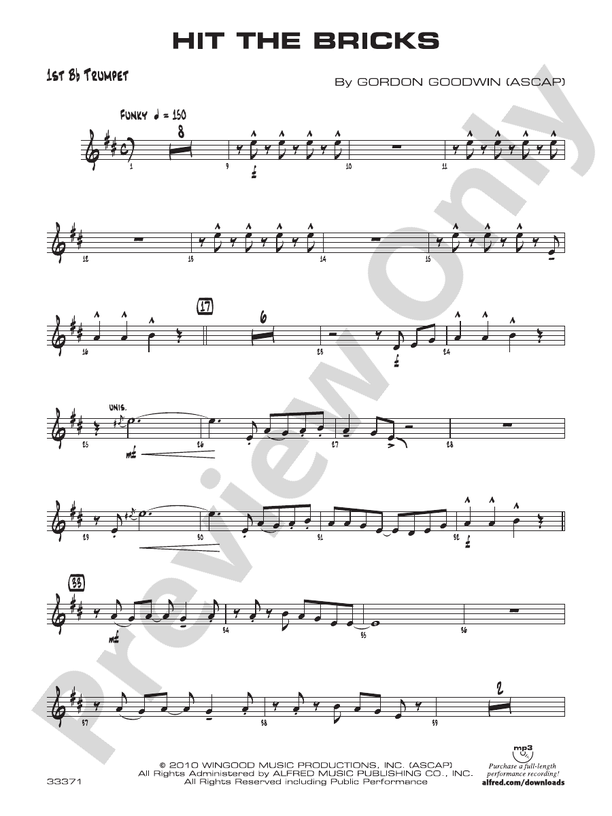 Hit the Bricks: 1st B-flat Trumpet: 1st B-flat Trumpet Part - Digital ...