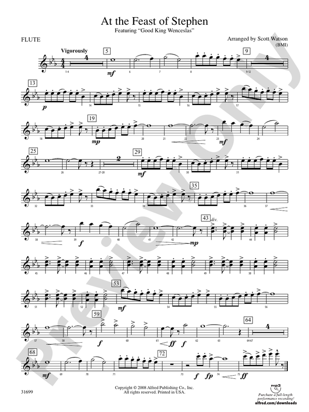 At the Feast of Stephen: Flute: Flute Part - Digital Sheet Music Download