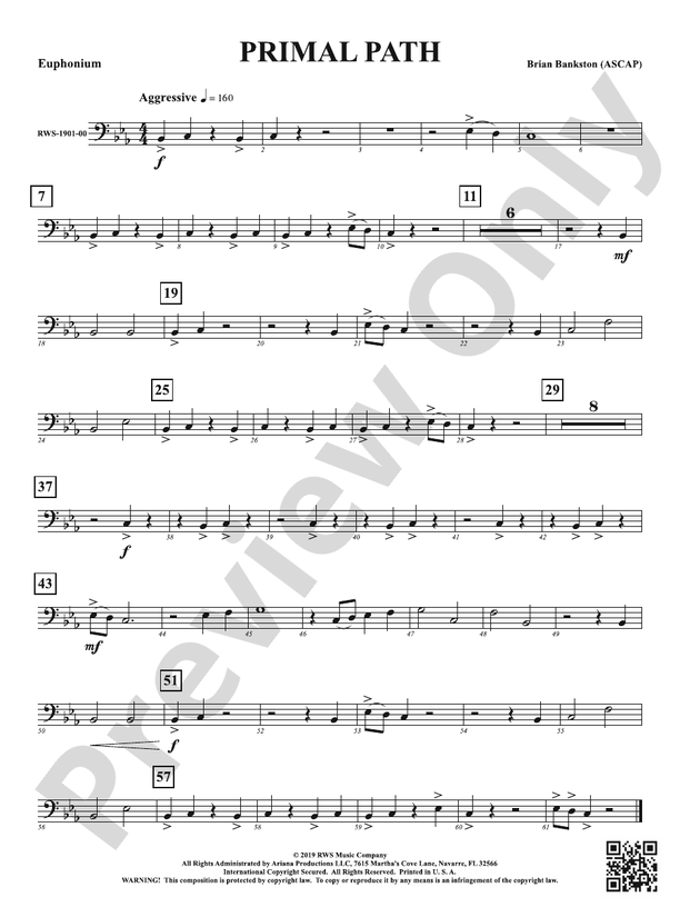 Primal Path: Baritone B.C.: Baritone B.C. Part: Brian Bankston - Digital Sheet Music Download