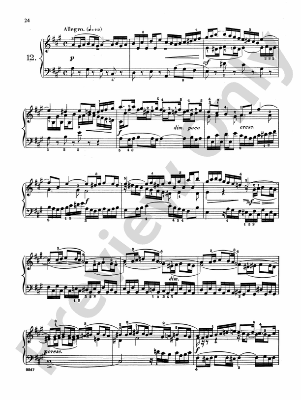 Bach: Fifteen Three-Part Inventions (Ed. Carl Czerny): 12. Three-Part ...