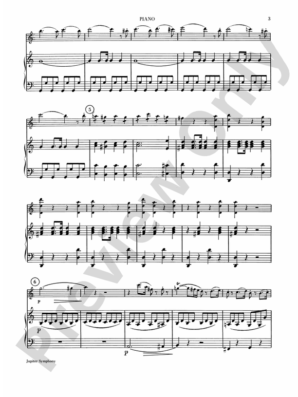 Jupiter Symphony, 1st Movement: Piano Accompaniment: Piano ...