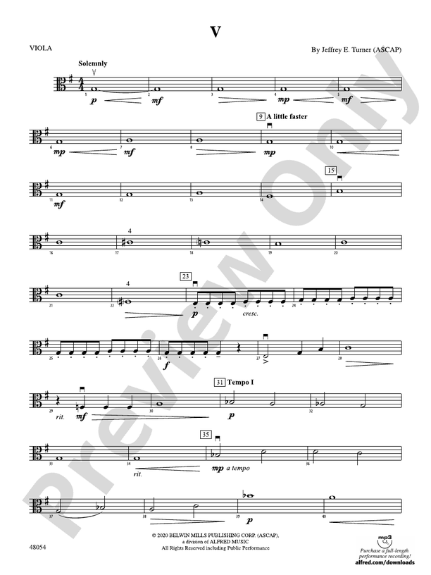 V: Viola: Viola Part - Digital Sheet Music Download