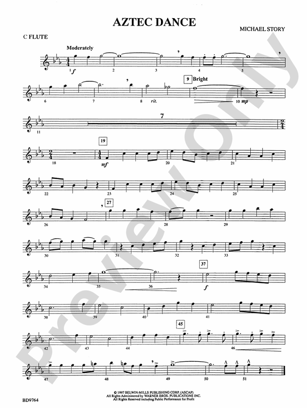 Aztec Dance: Flute: Flute Part - Digital Sheet Music Download