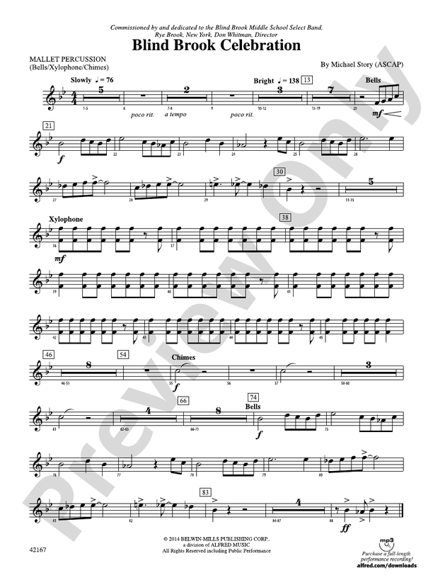 Blind Brook Celebration: Mallets: Mallets Part - Digital Sheet Music ...