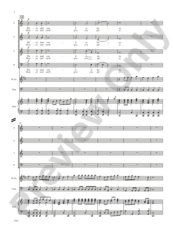 Pleni Sunt Coeli (from Te Deum): Choral Octavo SoundPax: Marc-Antoine Charpentier - Digital ...