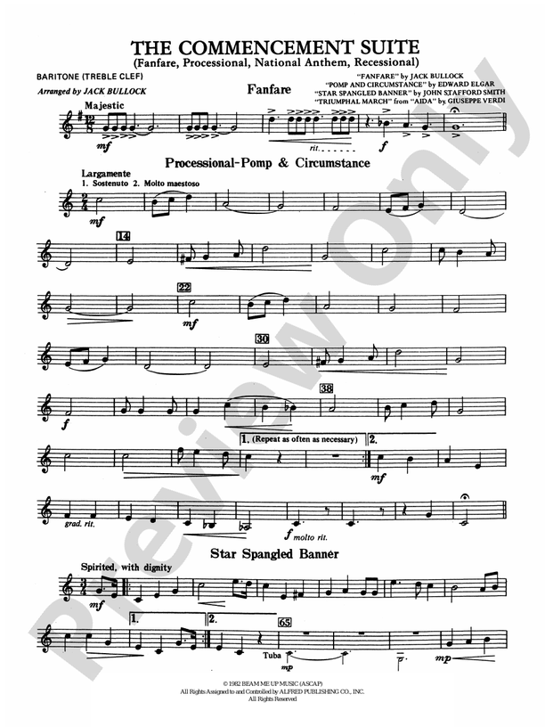Commencement Suite (featuring a Fanfare, Processional, The National ...