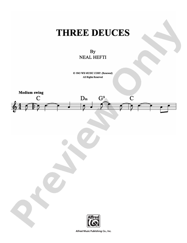 Three Deuces: Lead Sheet: Neal Hefti - Digital Sheet Music Download
