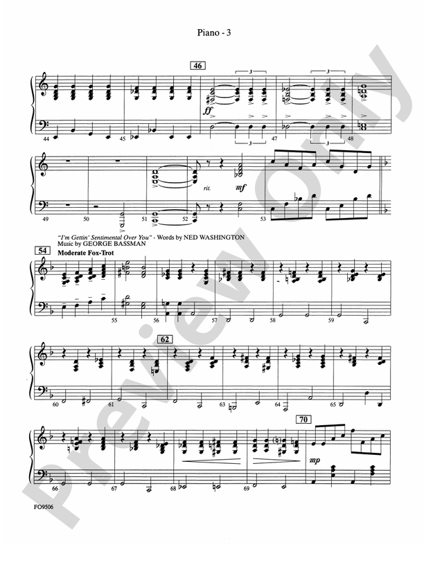A Salute to the Big Bands: Piano Accompaniment: Piano Accompaniment ...