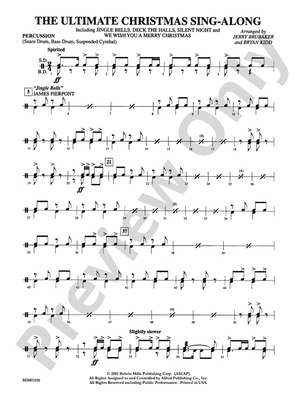 The Ultimate Christmas Sing-Along: 1st Percussion: 1st Percussion Part ...