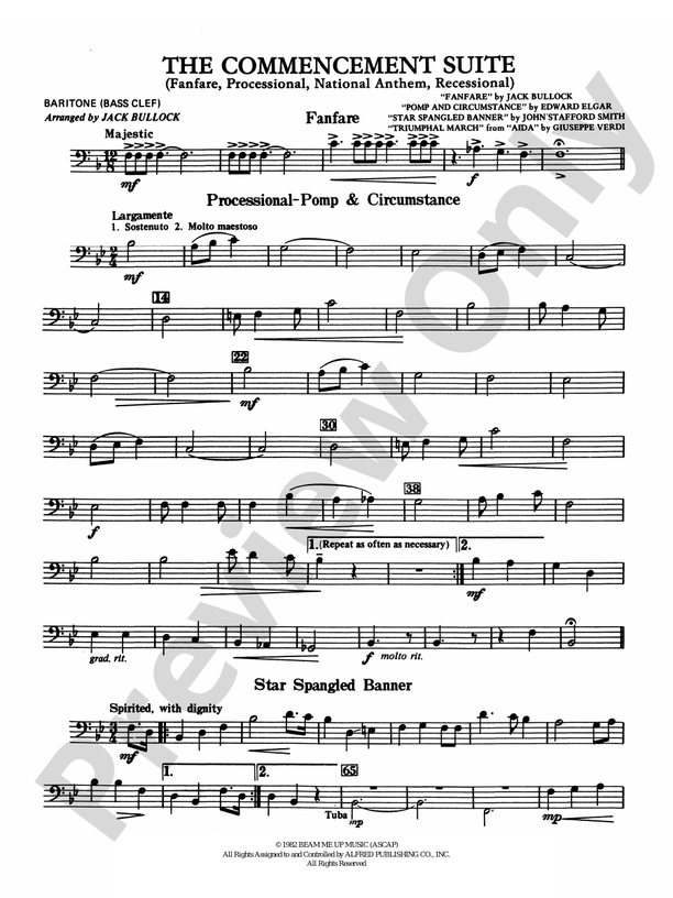 Commencement Suite (featuring a Fanfare, Processional, The National ...