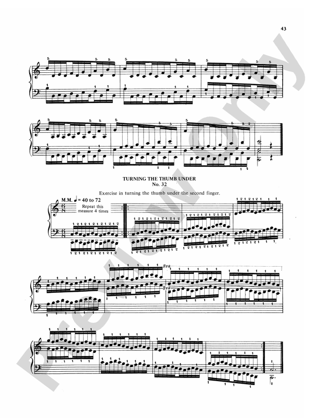 Hanon: The Virtuoso Pianist (Complete): No. 32 Part - Digital Sheet ...