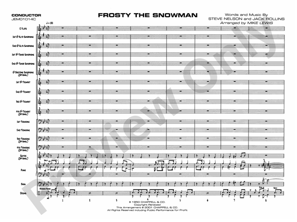 Frosty the Snowman: Score: Jazz Ensemble Score - Digital Sheet Music ...