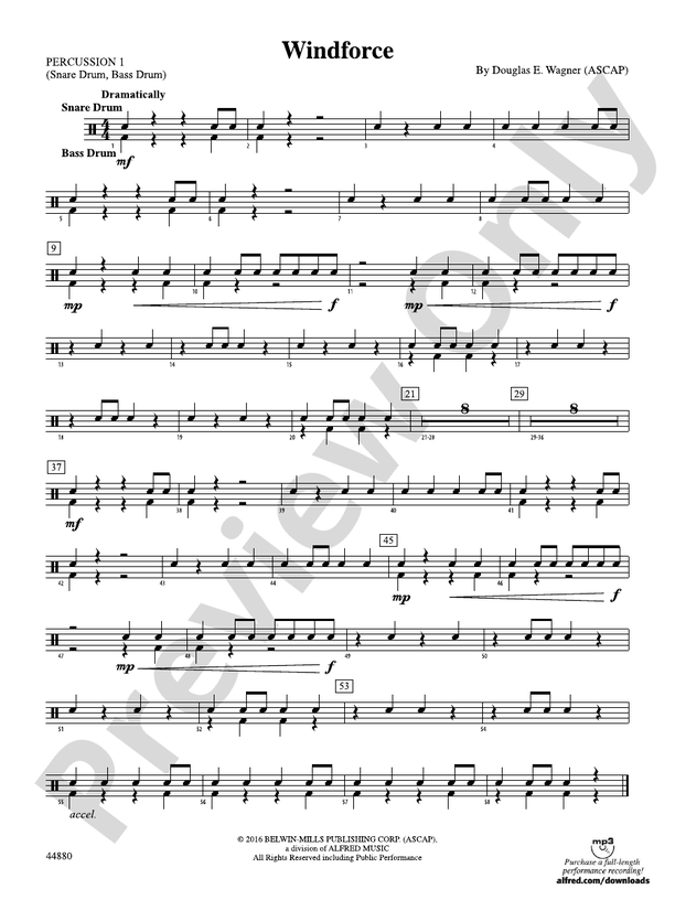 Windforce: 1st Percussion: 1st Percussion Part - Digital Sheet Music ...