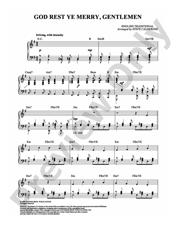 God Rest Ye Merry, Gentlemen: Piano: Traditional - Digital Sheet Music ...