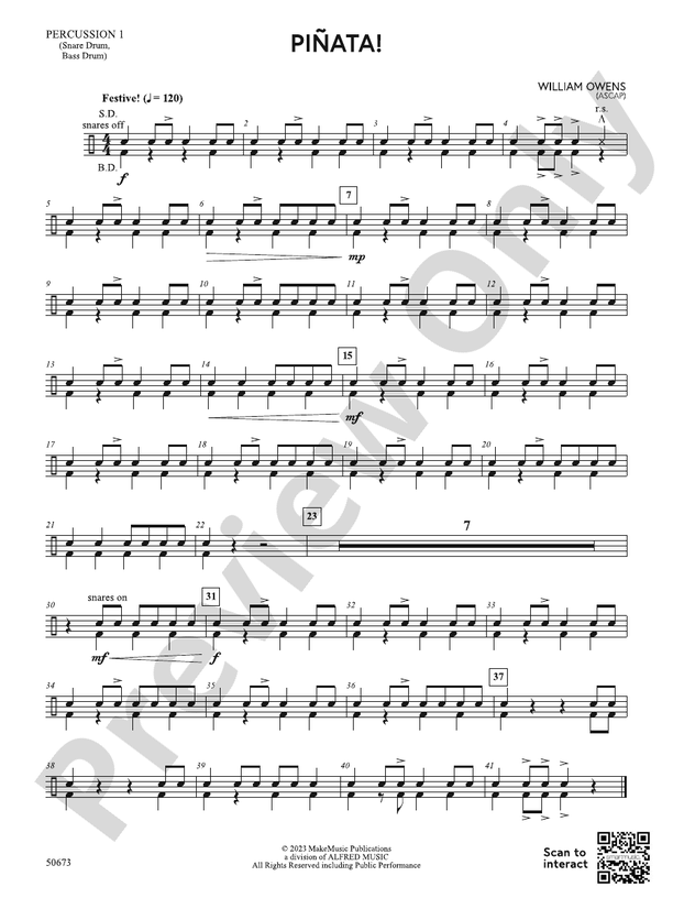 Piñata!: 1st Percussion: 1st Percussion Part - Digital Sheet Music Download