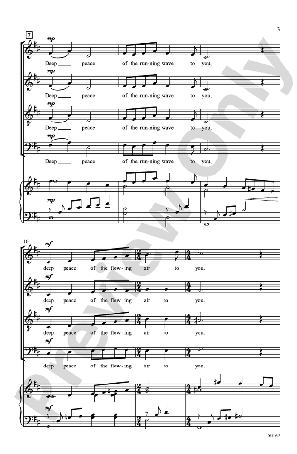 Deep Peace: SATB Choral Octavo: Michael Larkin - Digital Sheet Music ...