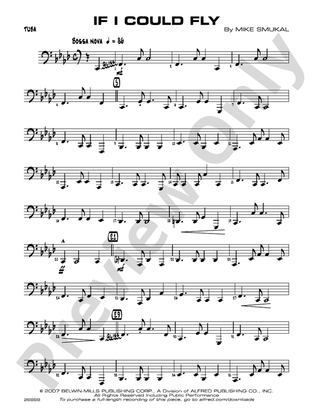 If I Could Fly: Tuba: Tuba Part - Digital Sheet Music Download