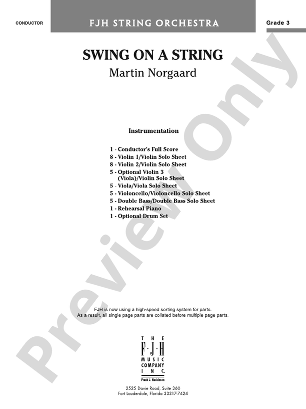 Swing on a String: Score: : Martin Norgaard - Digital Sheet Music Download