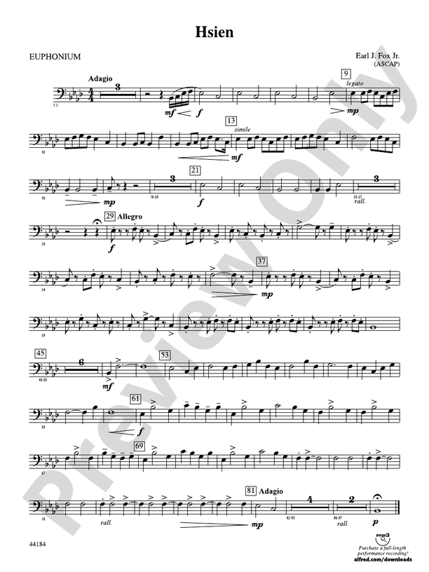 Hsien: Baritone B.C.: Baritone B.C. Part - Digital Sheet Music Download