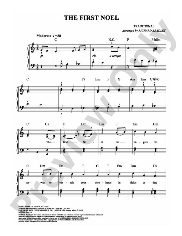 The First Noel: Easy Piano: Traditional - Digital Sheet Music Download