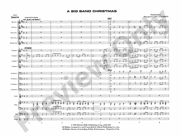 A Big Band Christmas: Score: Jazz Ensemble Score - Digital Sheet Music ...