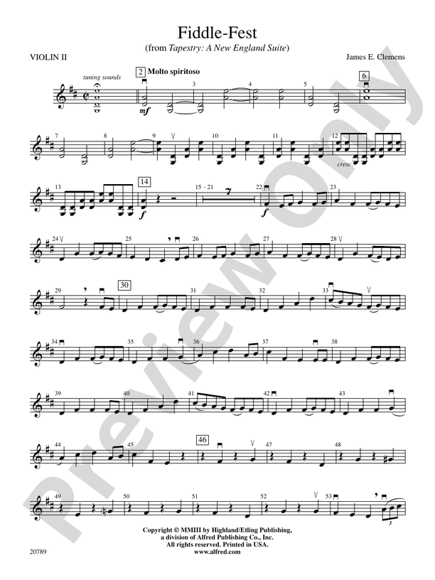 Fiddle-Fest: 2nd Violin: 2nd Violin Part - Digital Sheet Music Download