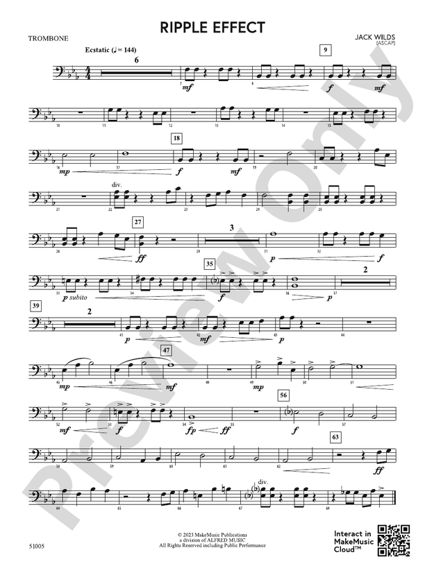 Ripple Effect: 1st Trombone: 1st Trombone Part - Digital Sheet Music ...
