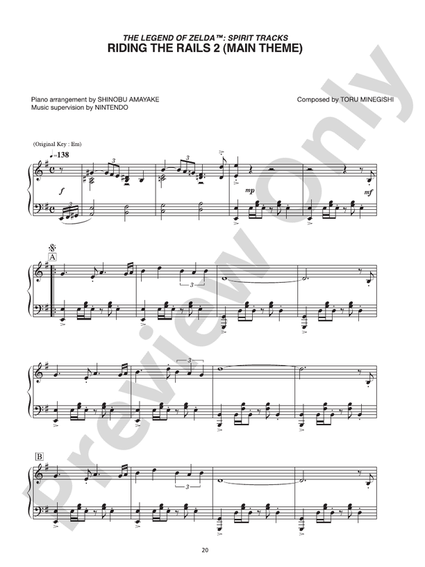 The Legend of Zelda™: Spirit Tracks Riding the Rails 2: Piano: Nintendo ...