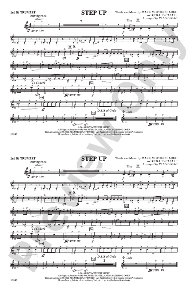 Step Up: 2nd B-flat Trumpet: 2nd B-flat Trumpet Part - Digital Sheet ...