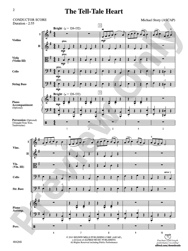 The Tell-Tale Heart: Score: String Orchestra Score - Digital Sheet ...