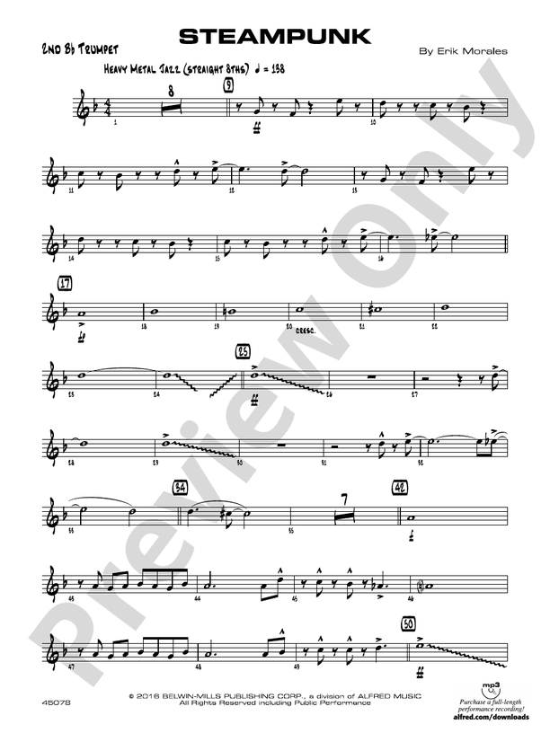 Steampunk: 2nd B-flat Trumpet: 2nd B-flat Trumpet Part - Digital Sheet ...