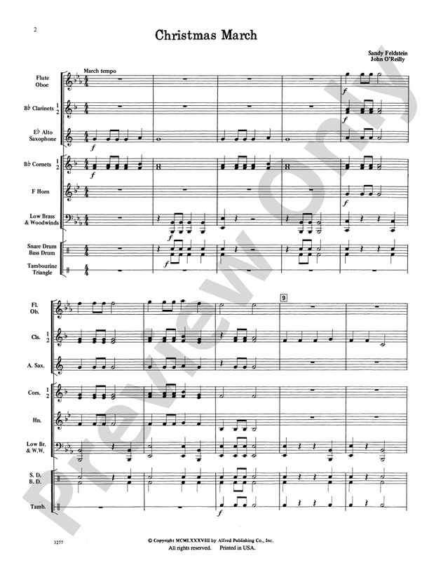 Christmas March: Concert Band Conductor Score & Parts - Digital Sheet ...