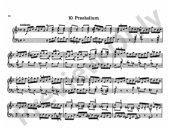 Bach: Notebook for Wilhelm Friedemann Bach: 10. Praeludium Part ...