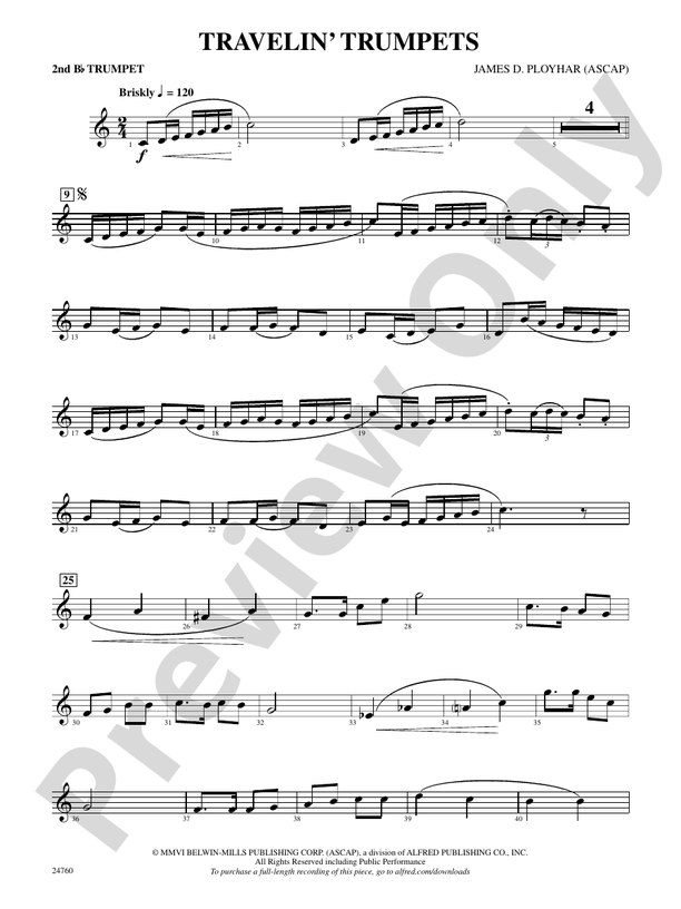 Travelin' Trumpets: 2nd B-flat Trumpet: 2nd B-flat Trumpet Part ...