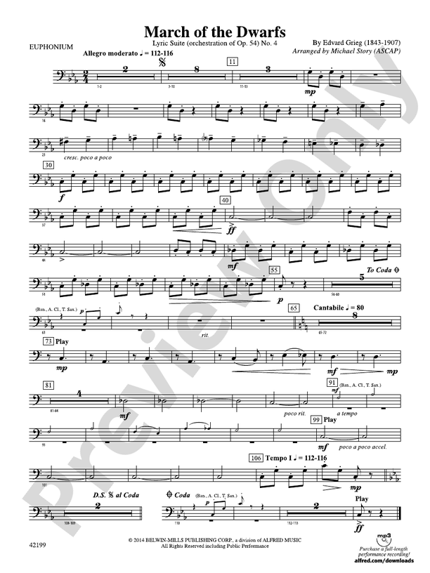 March of the Dwarfs: Baritone B.C.: Baritone B.C. Part - Digital Sheet ...